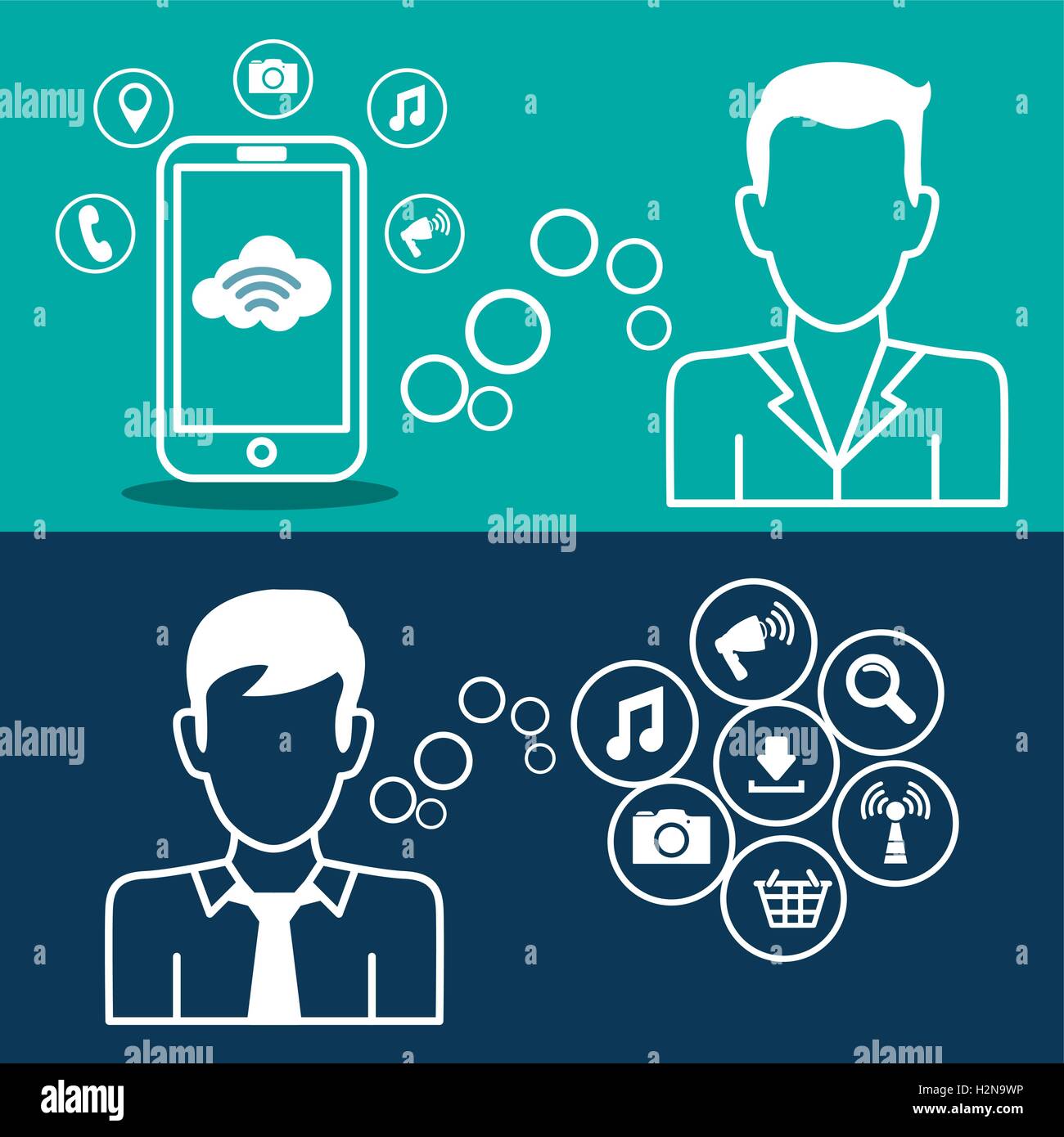 Social network vector design Stock Vector Image & Art - Alamy