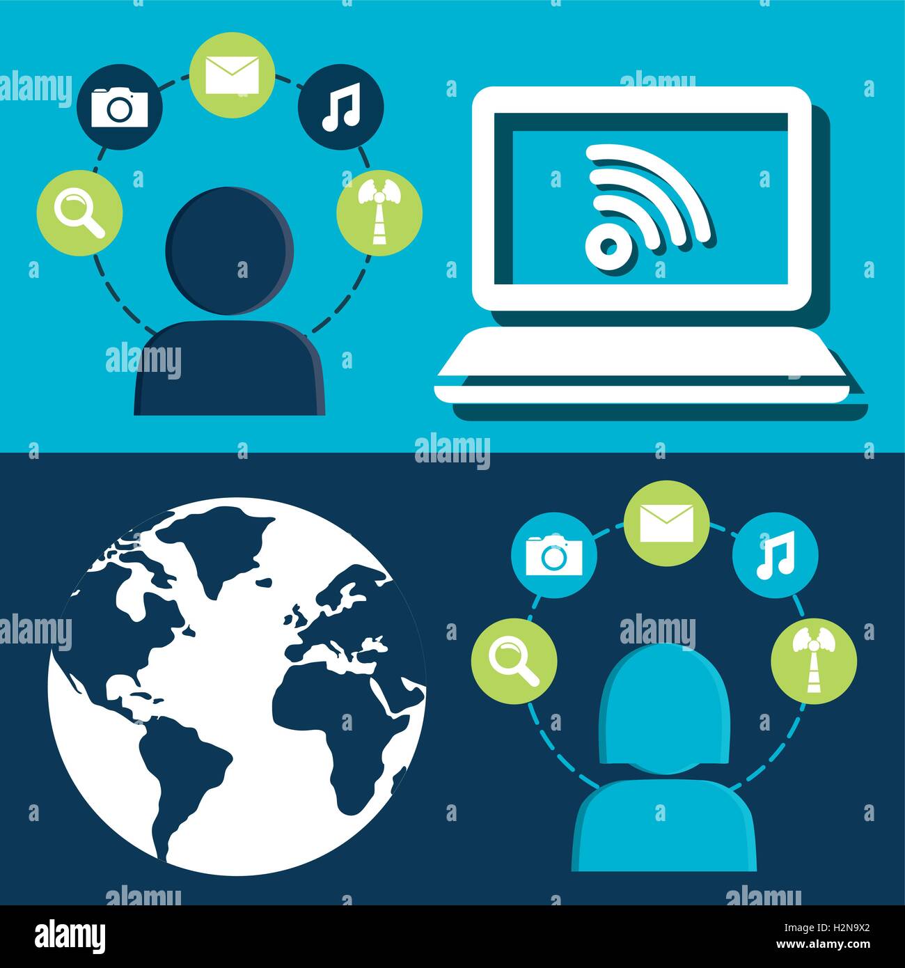 Social network vector design Stock Vector Image & Art - Alamy