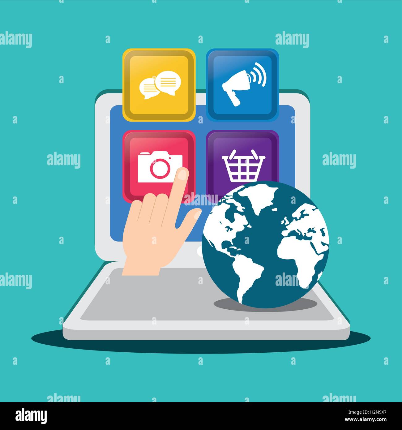 Social network vector design Stock Vector Image & Art - Alamy