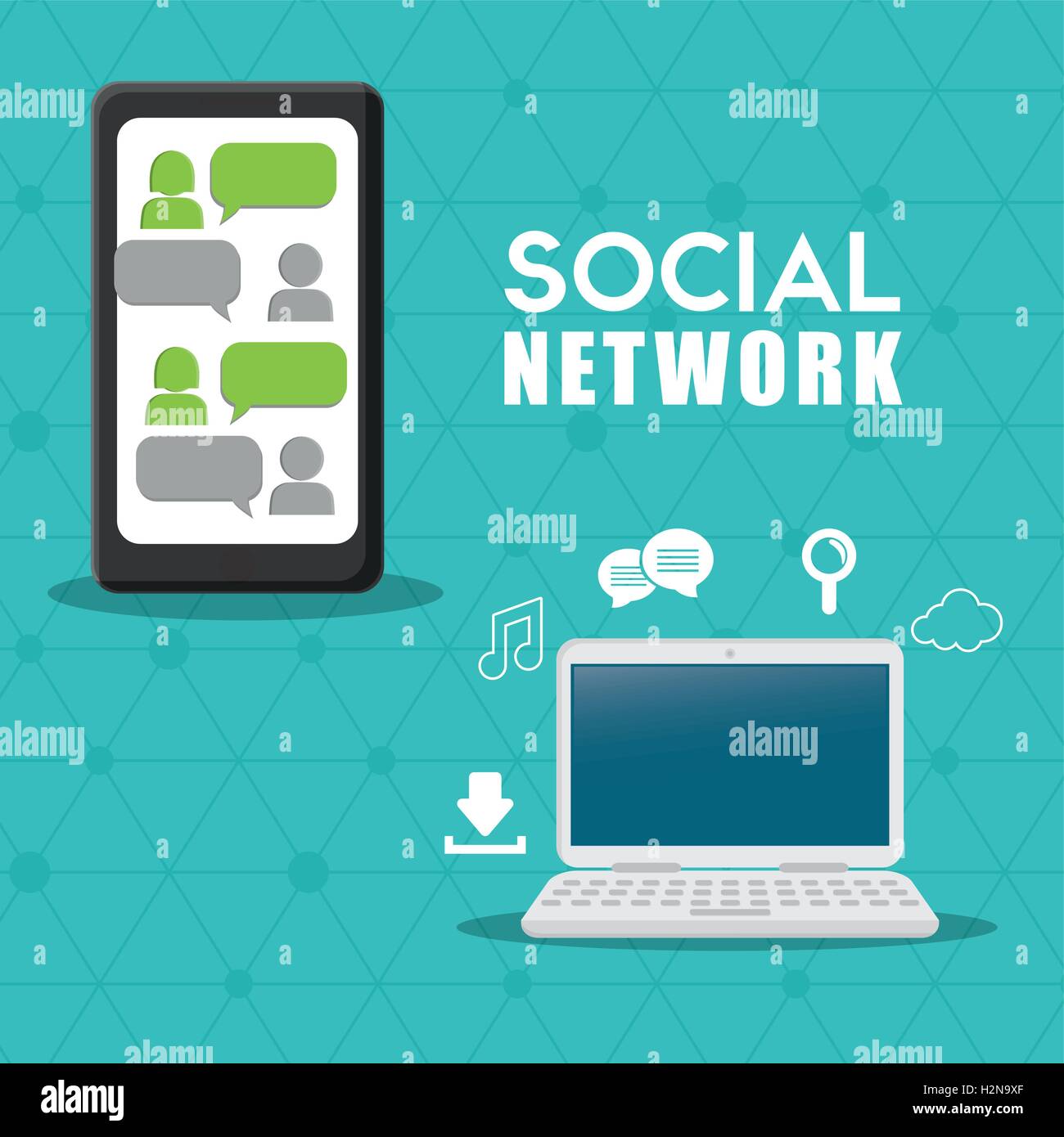 Social network vector design Stock Vector Image & Art - Alamy