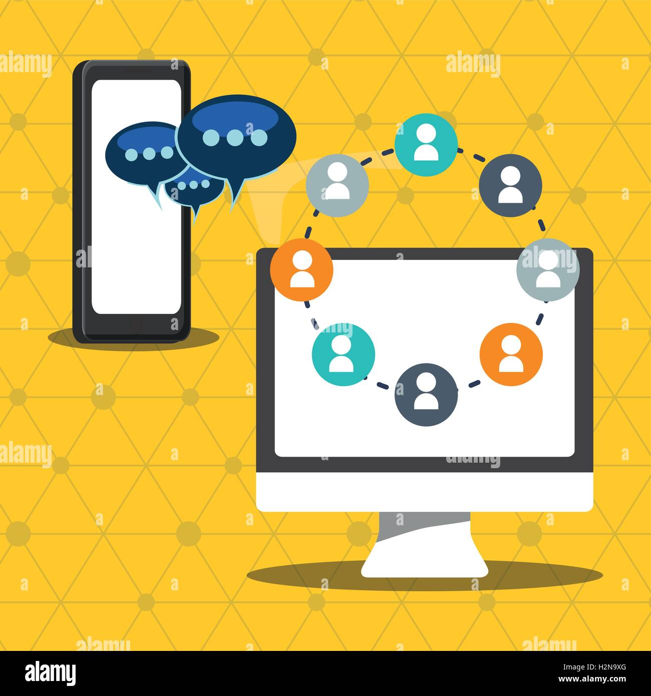 Social network vector design Stock Vector Image & Art - Alamy