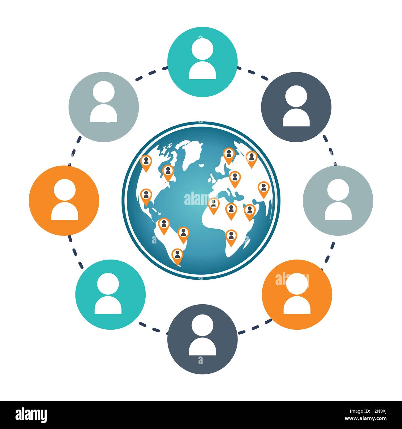 Social network vector design Stock Vector Image & Art - Alamy