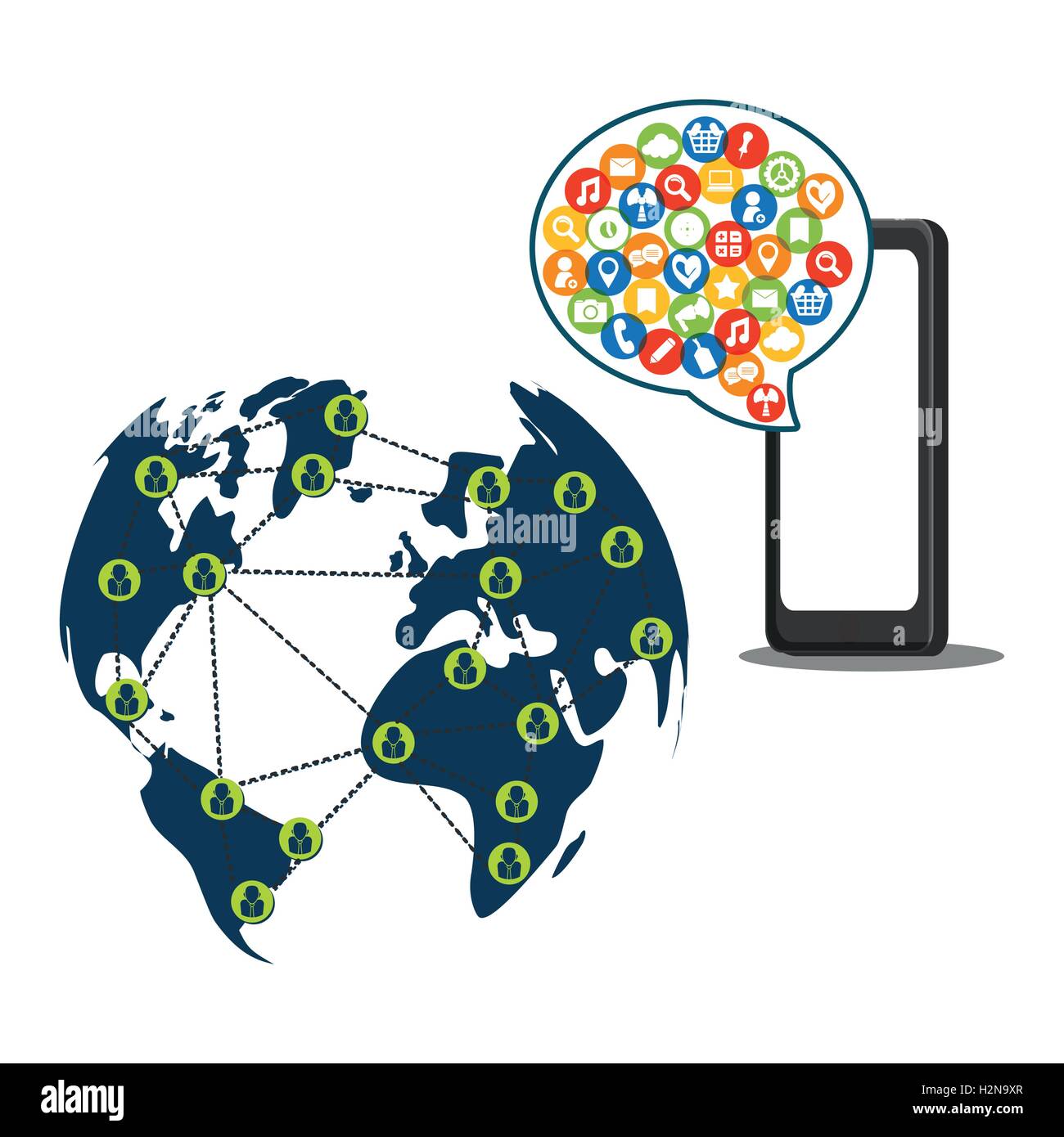 Social network vector design Stock Vector Image & Art - Alamy