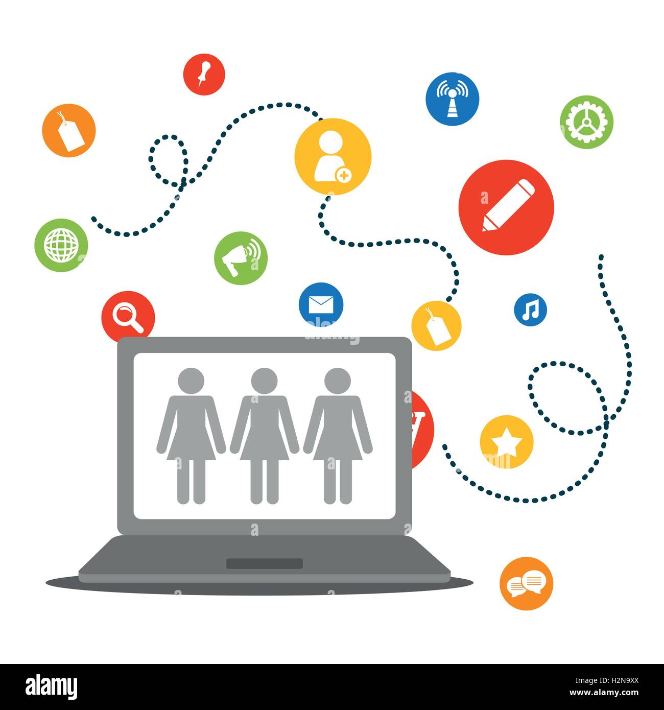 Social network vector design Stock Vector Image & Art - Alamy