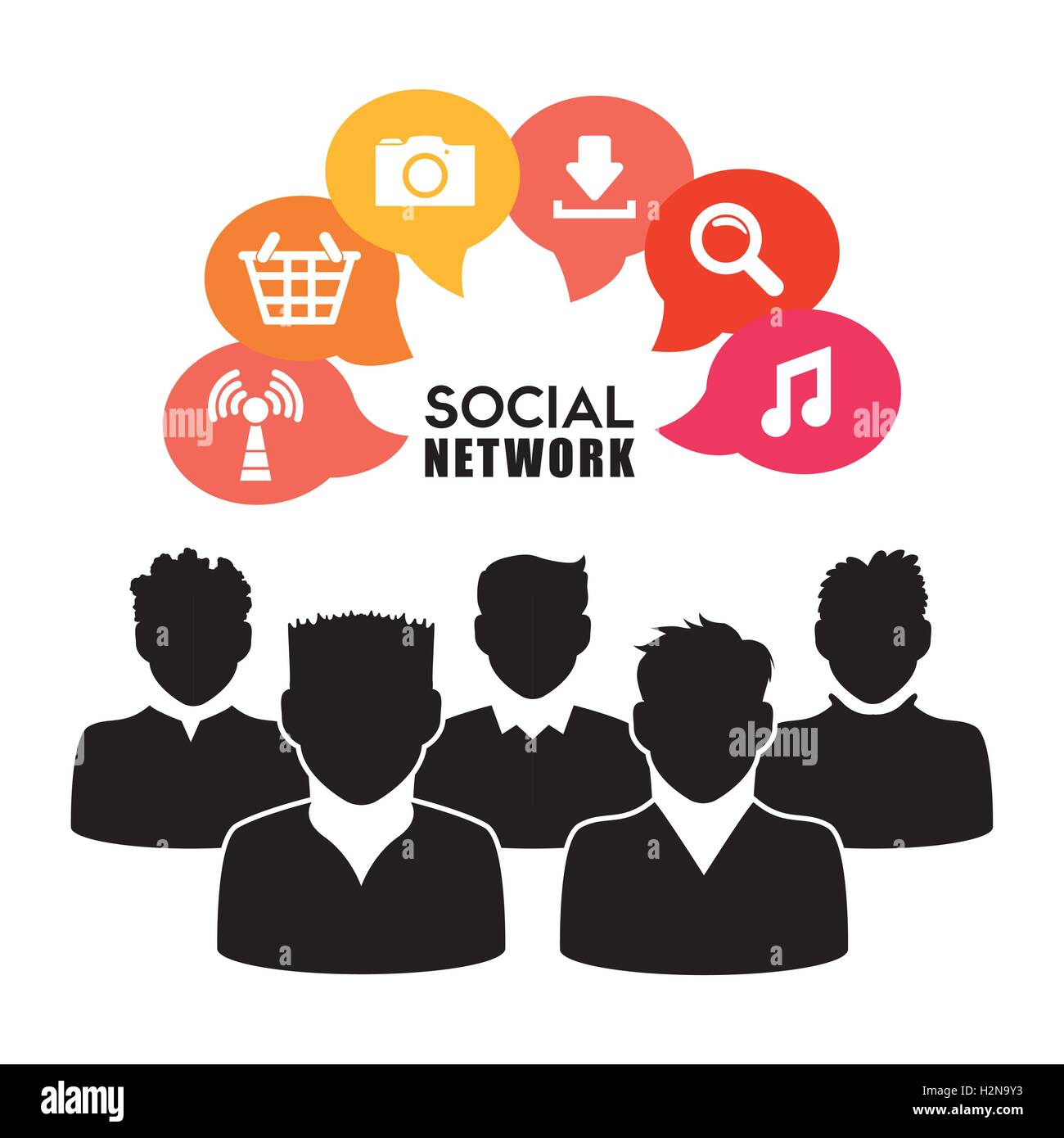 Social network vector design Stock Vector Image & Art - Alamy