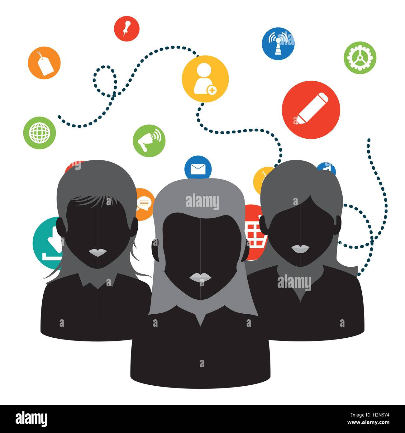 Social network vector design Stock Vector Image & Art - Alamy