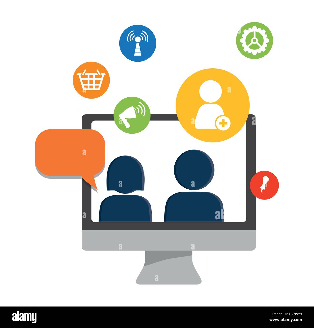 Social network vector design Stock Vector Image & Art - Alamy