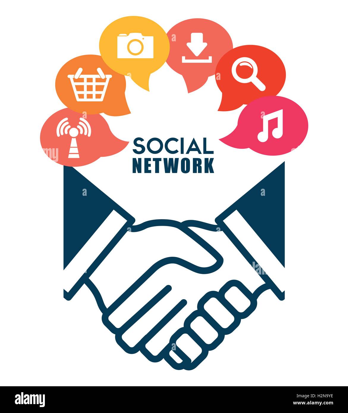 Social network vector design Stock Vector Image & Art - Alamy