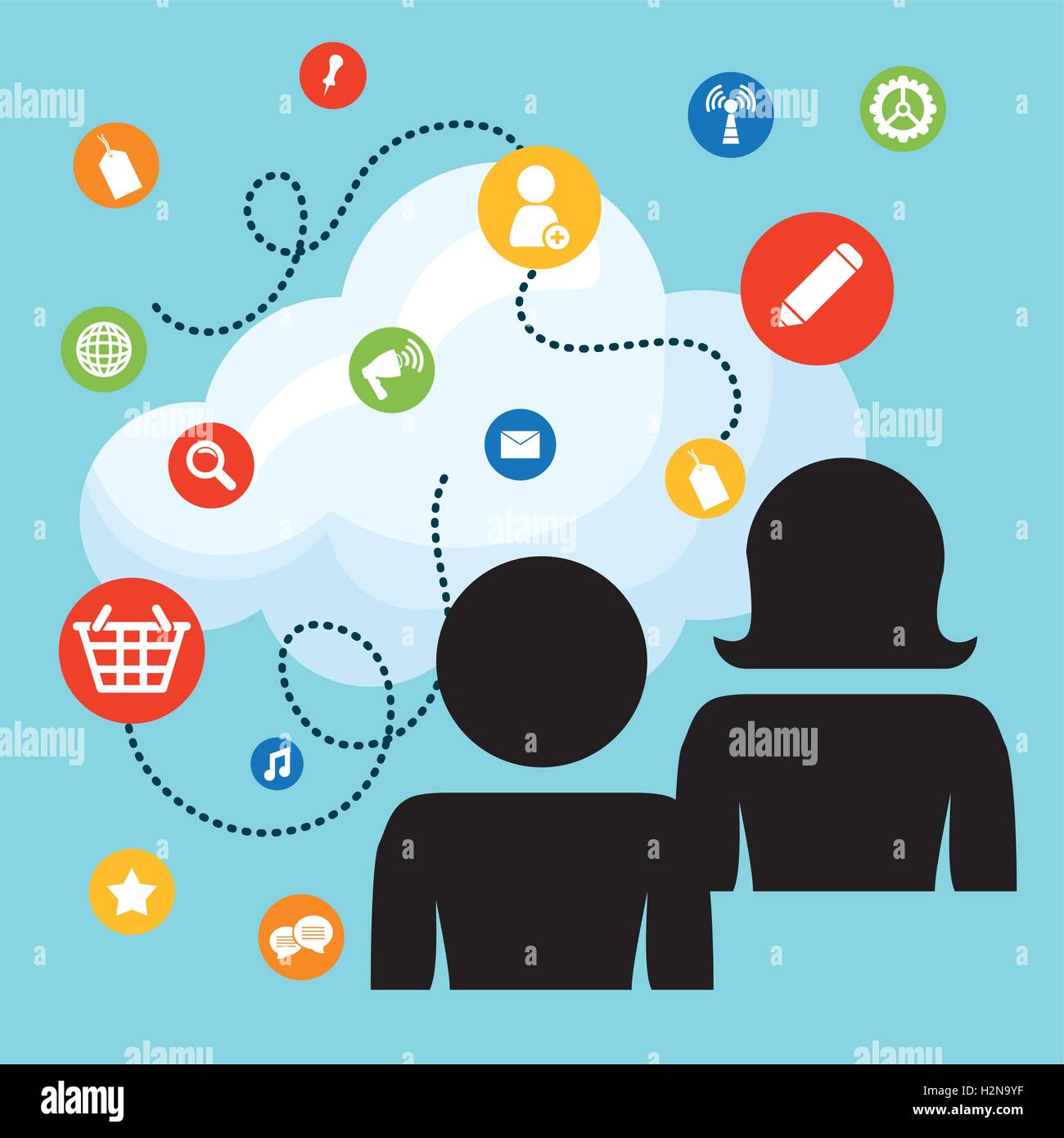 Social Network Vector Design Stock Vector Image And Art Alamy 7590