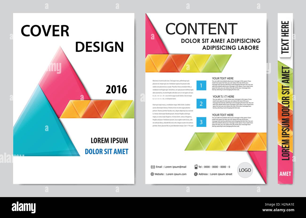 Cover book presentation report design template background Stock Vector ...