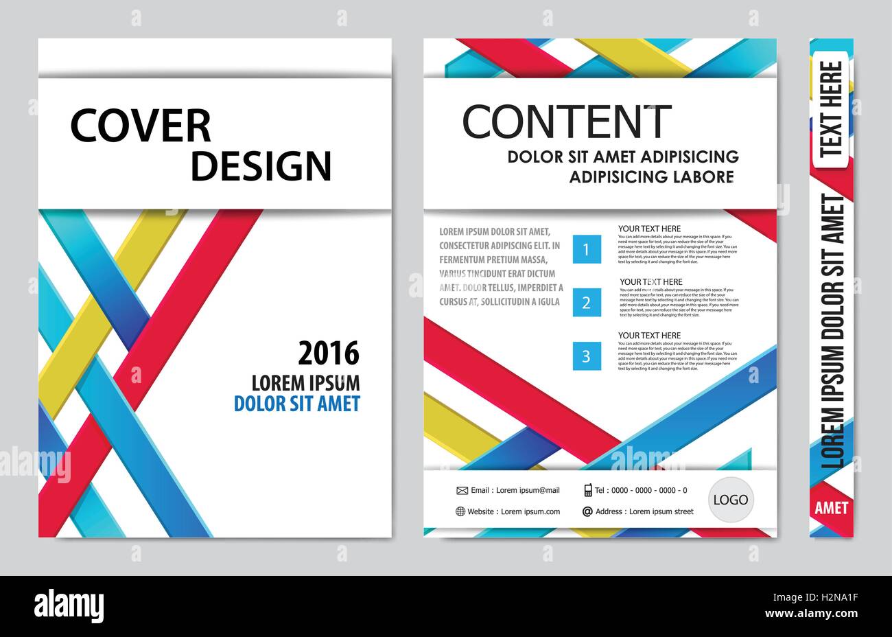 Cover book presentation report design template background Stock Vector ...