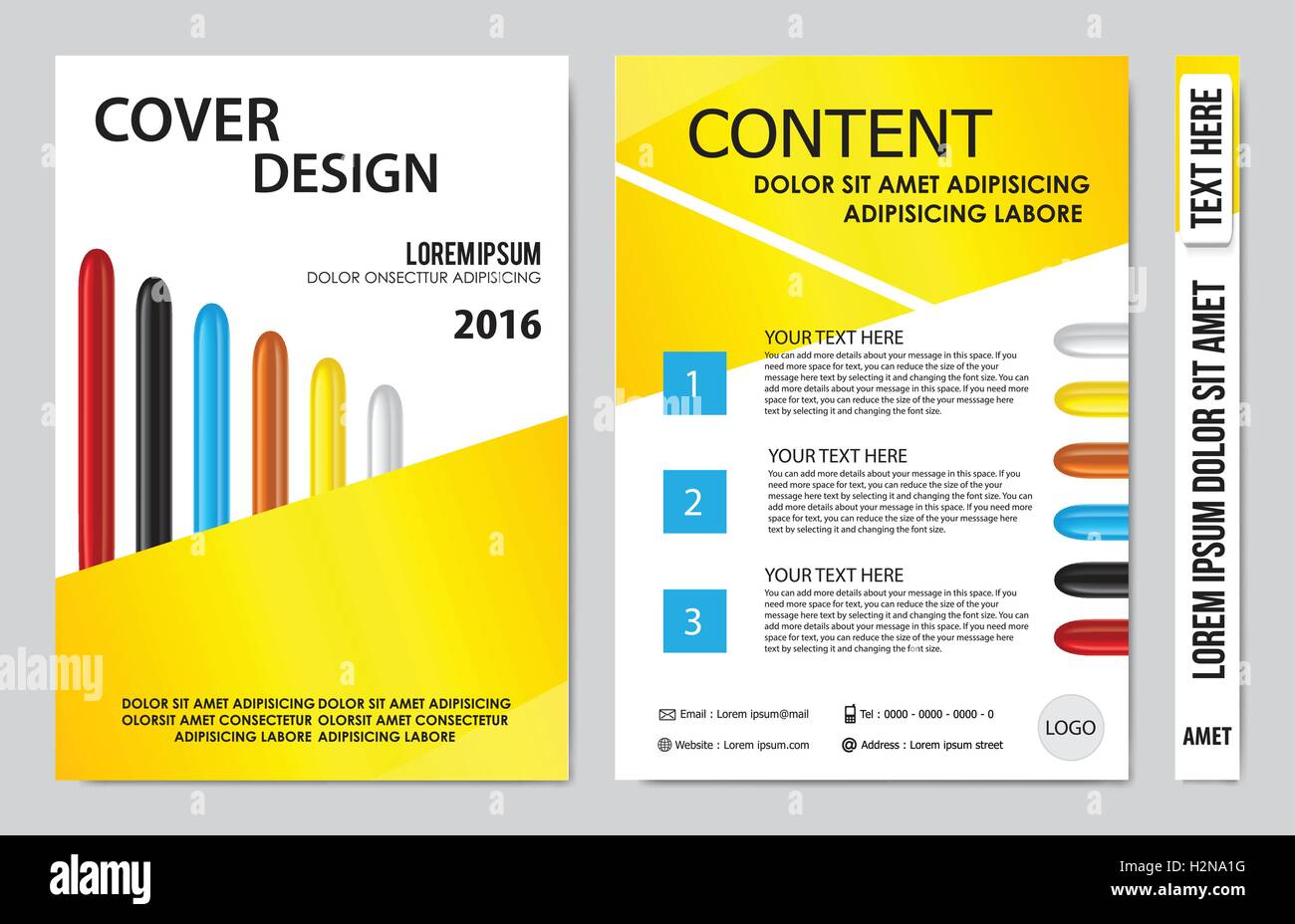 Cover book presentation report design template background Stock Vector ...