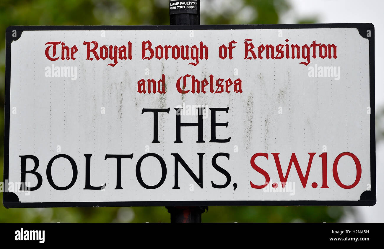 The boltons sign hi-res stock photography and images - Alamy