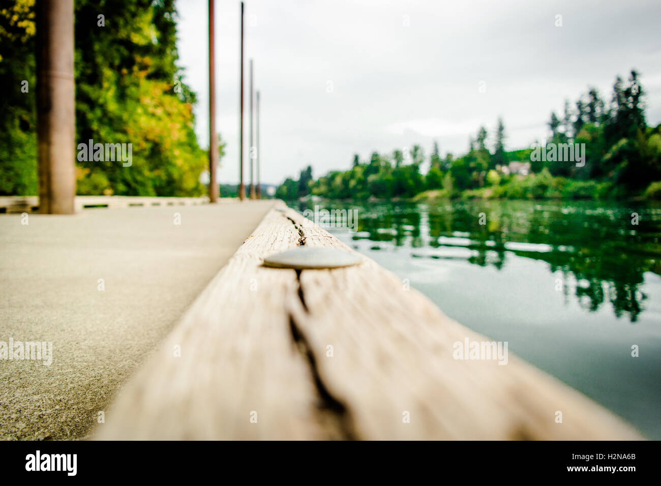 The Dock on the River Stock Photo - Alamy