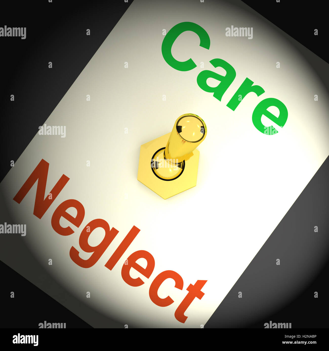 Care Neglect Lever Meaning Compassionate Or Irresponsible Stock Photo ...