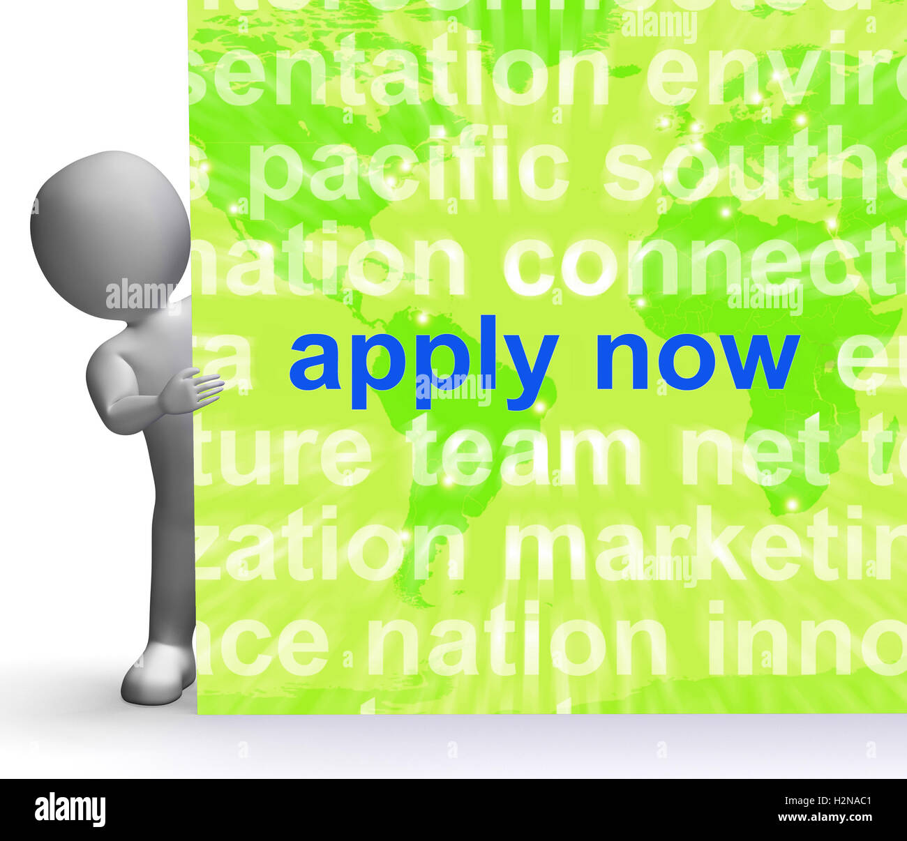 Apply Now Word Cloud Sign Showing Work Job Applications Stock Photo - Alamy