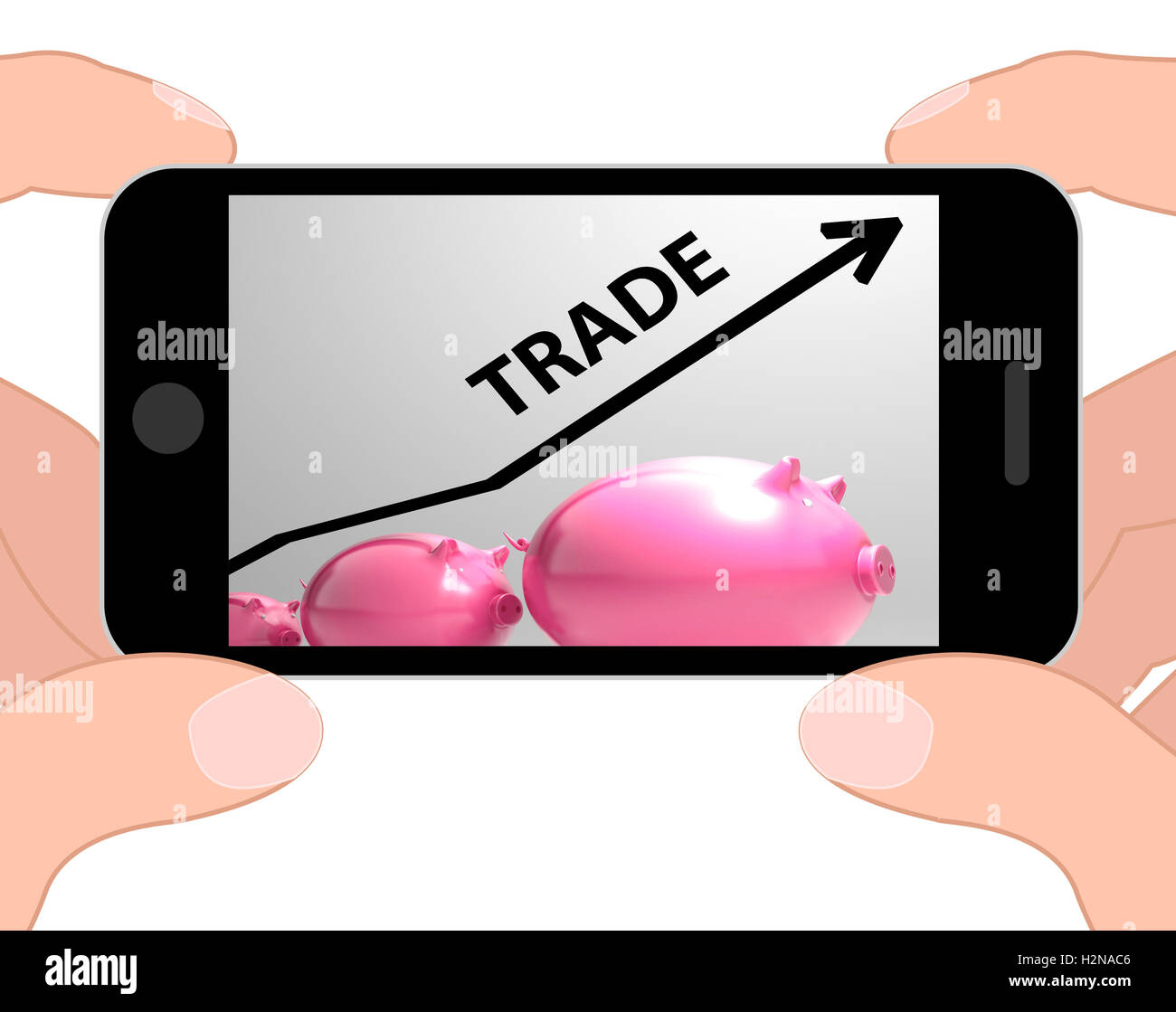 Trade Graph Displaying Increase In Buying And Selling Stock Photo - Alamy