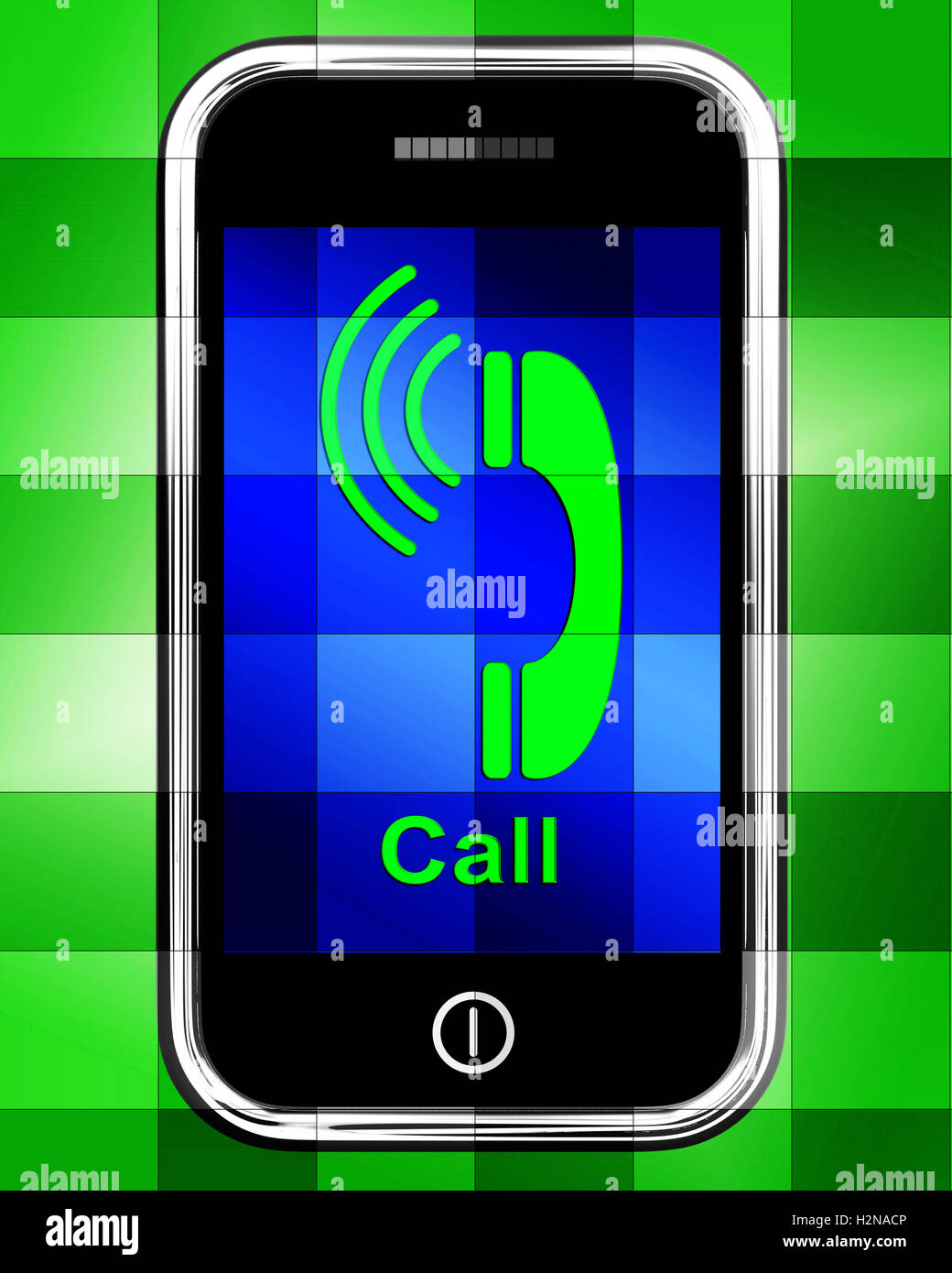 Call On Phone Displaying Talk or Chat Stock Photo - Alamy