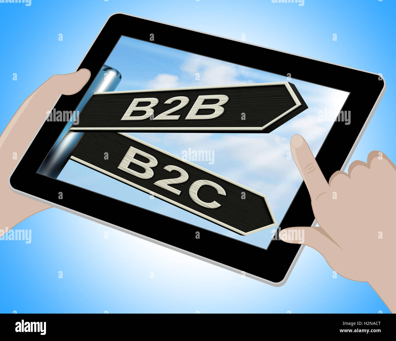 B2B B2C Tablet Meaning Business Partnership And Relationship With ...