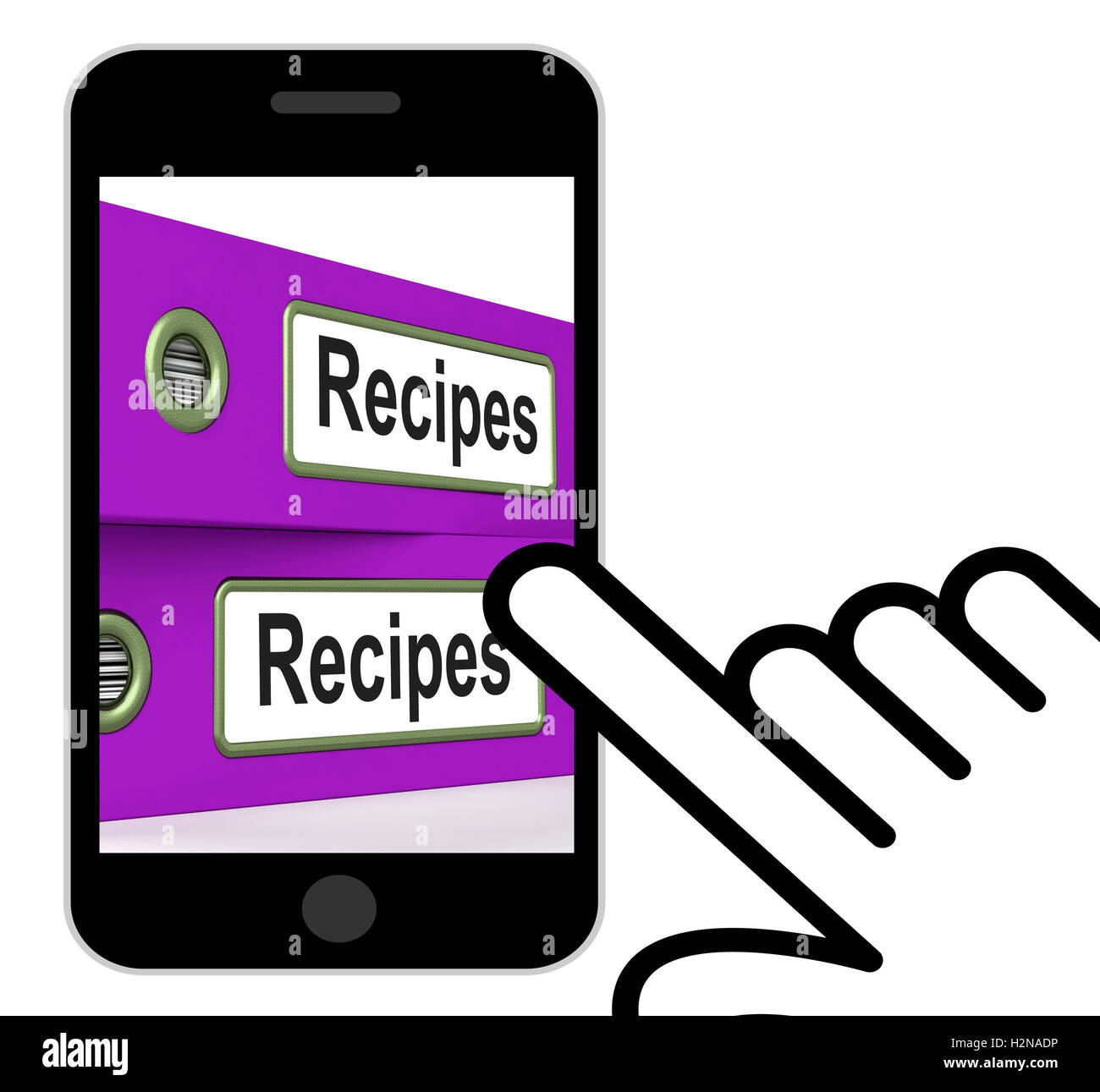 Recipes Folders Displaying Meals And Cooking Instructions Stock Photo ...