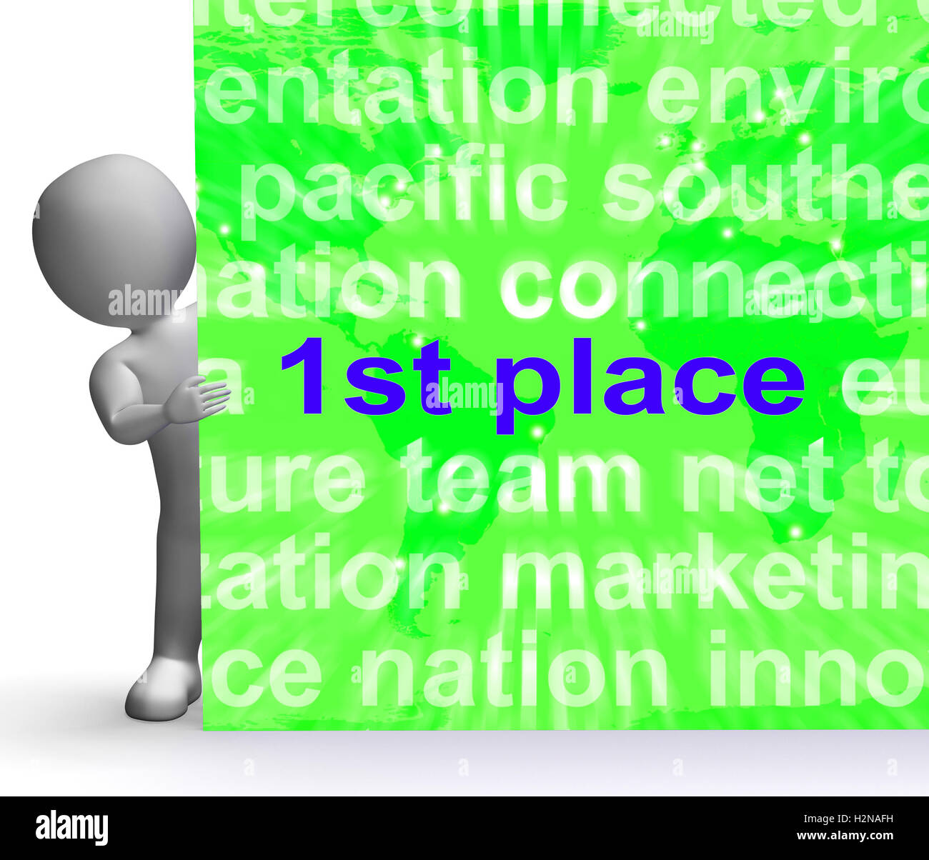 First Place Sign Showing 1st Winner Reward And Success Stock Photo - Alamy