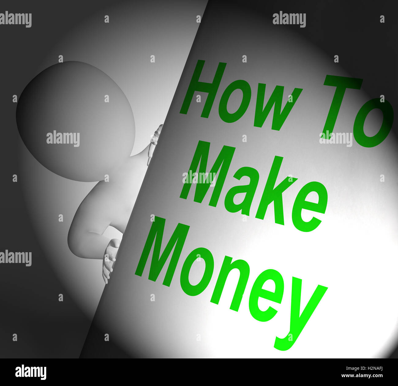 How To Make Money Sign Displaying Riches And Wealth Stock Photo - Alamy