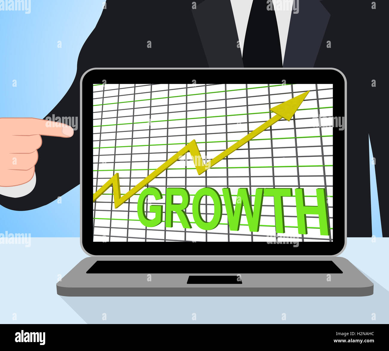 Growth Graph Chart Displaying Increase Sales Profit Stock Photo - Alamy