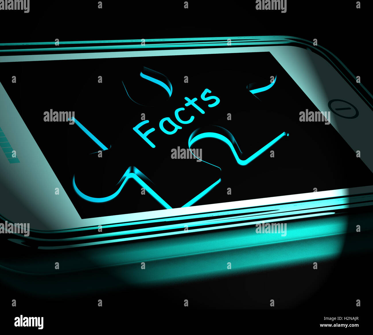 Facts Smartphone Displaying True And Honest Answers Stock Photo - Alamy