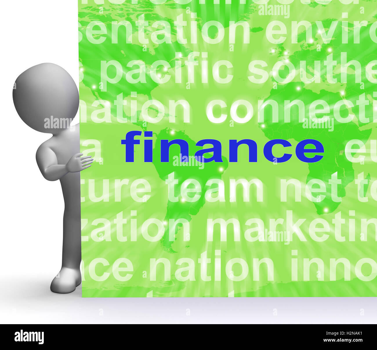 Finance Word Cloud Sign Showing Money Investment Stock Photo - Alamy