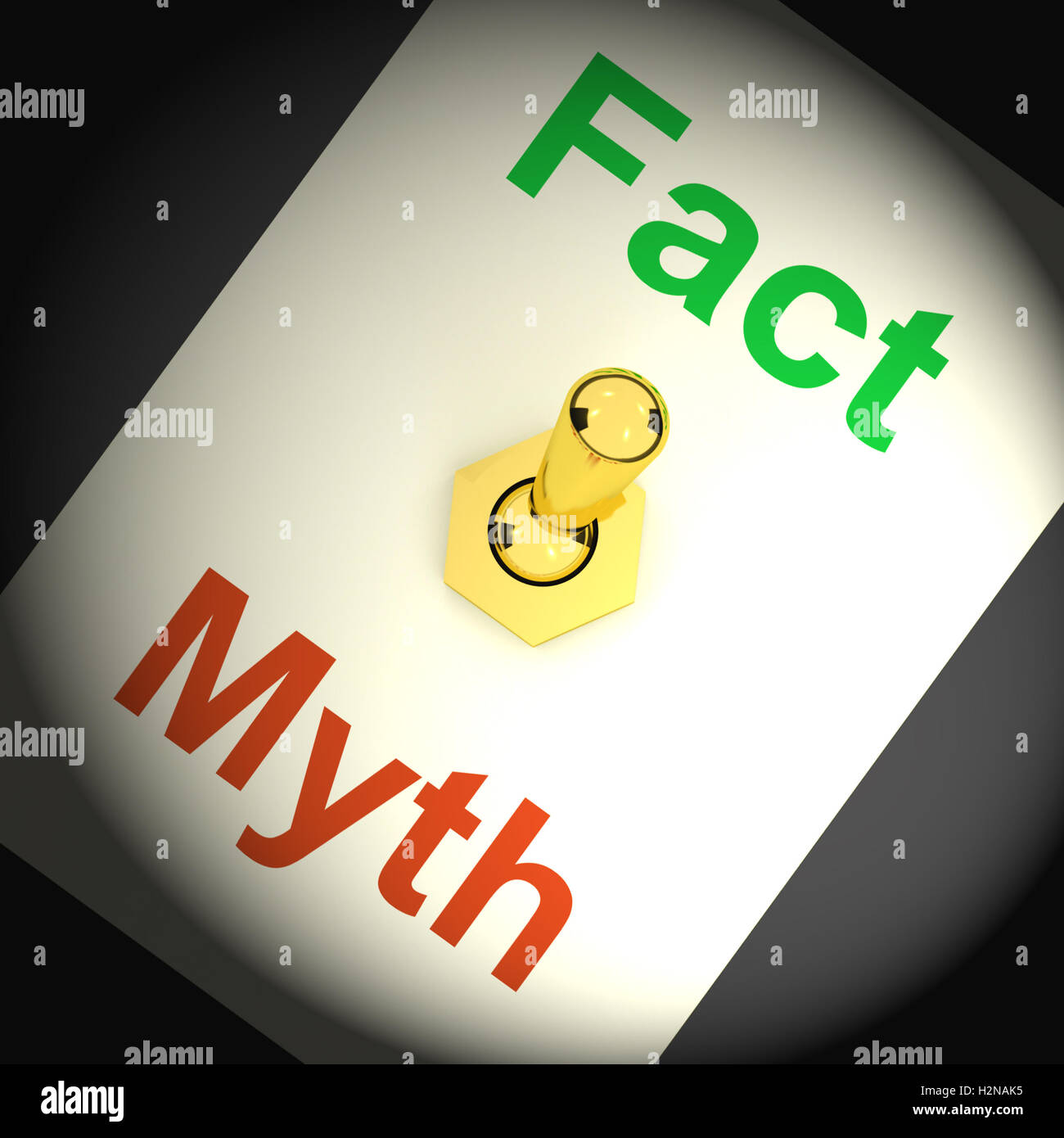 Fact Myth Switch Showing Correct Honest Answers Stock Photo - Alamy