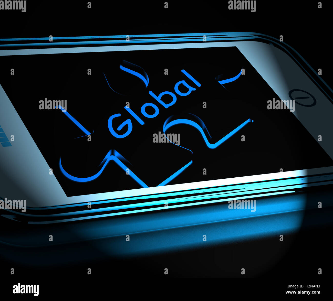 Global Smartphone Displaying Worldwide Everywhere And International ...
