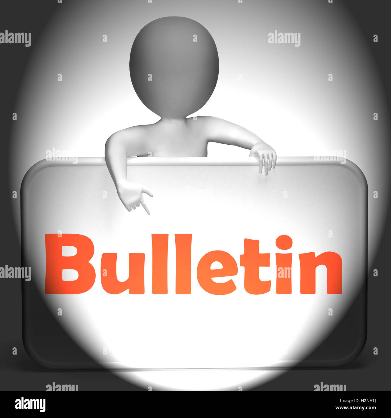 Bulletin Sign Displaying News Reporting And Headlines Stock Photo - Alamy