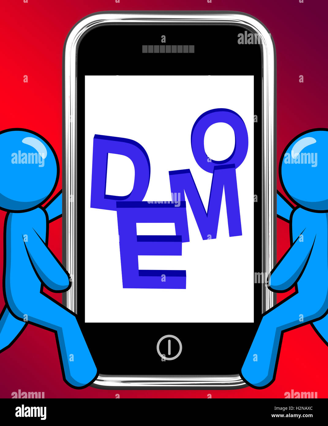 Demo On Phone Displaying Development Or Beta Version Stock Photo - Alamy