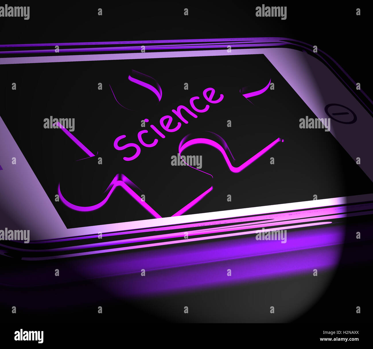 Science Smartphone Displaying Biology Chemistry And Physics Stock Photo ...