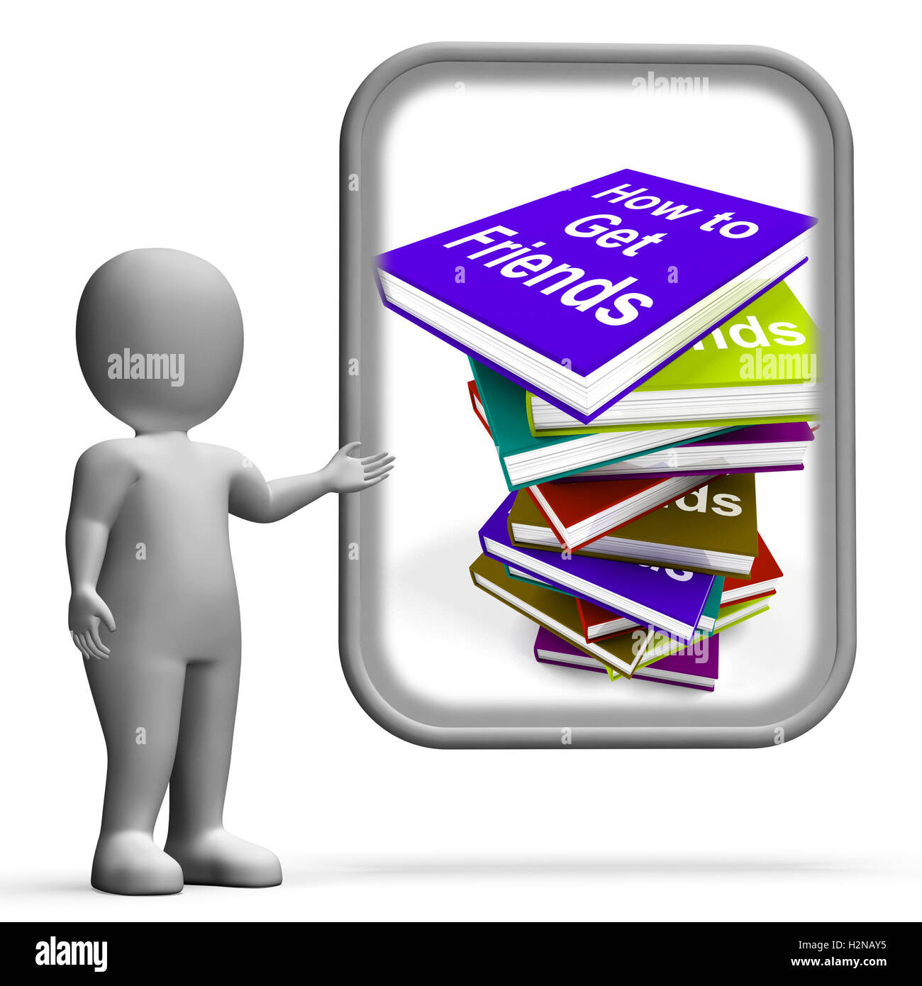 How To Get Friends Book Stack Displaying Friendly Social Life Stock ...