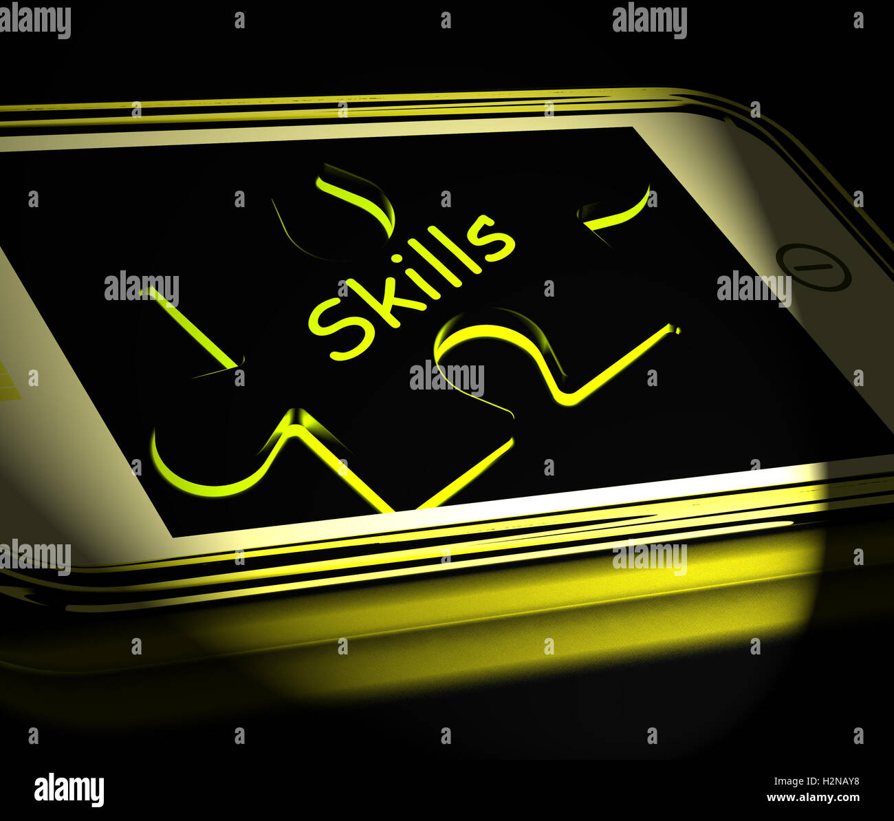 Skills Smartphone Displaying Knowledge Abilities And Competency Stock ...