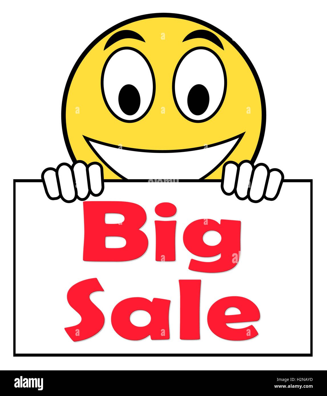 Big Sale On Sign Showing Promotional Savings Save Or Discounts Stock ...