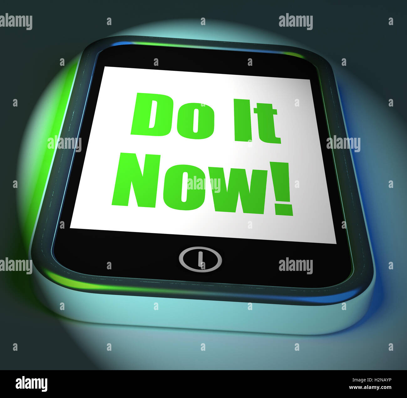 Do It Now On Phone Displaying Act Immediately Stock Photo - Alamy