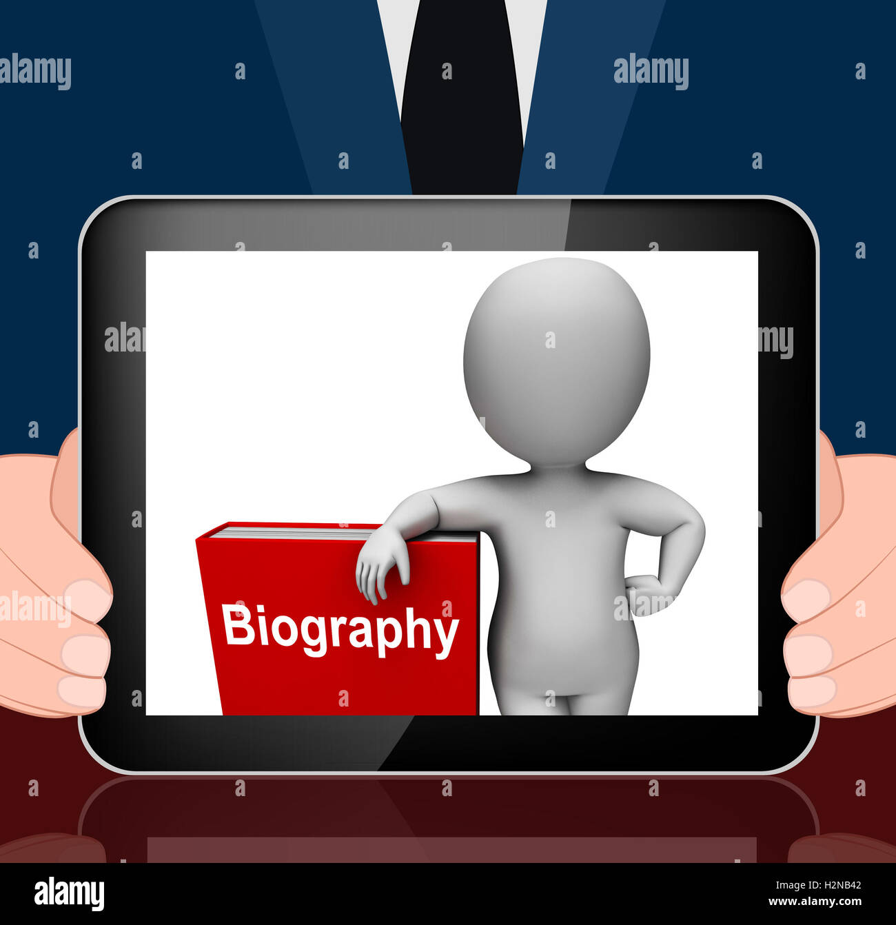 Biography Book And Character Displaying Books About A Life Stock Photo ...