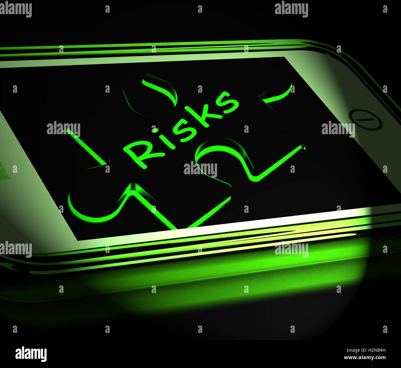 Risks Smartphone Displaying Unpredictable And Risky Investment Stock ...