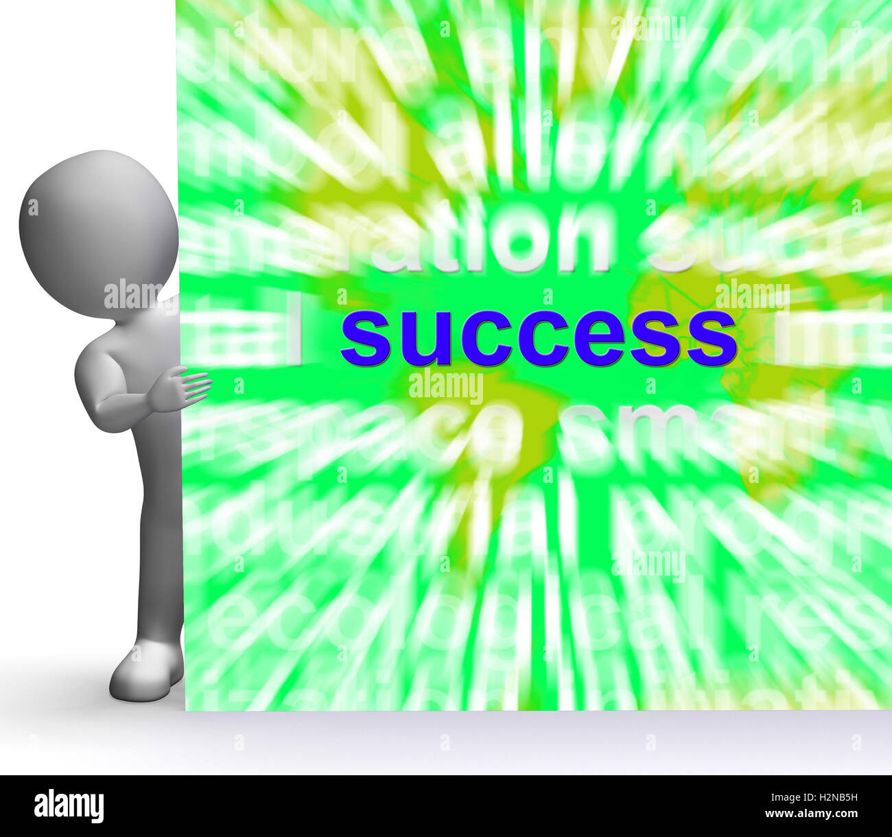 Success Word Cloud Sign Showing Winning Succeed Triumph And Victories ...