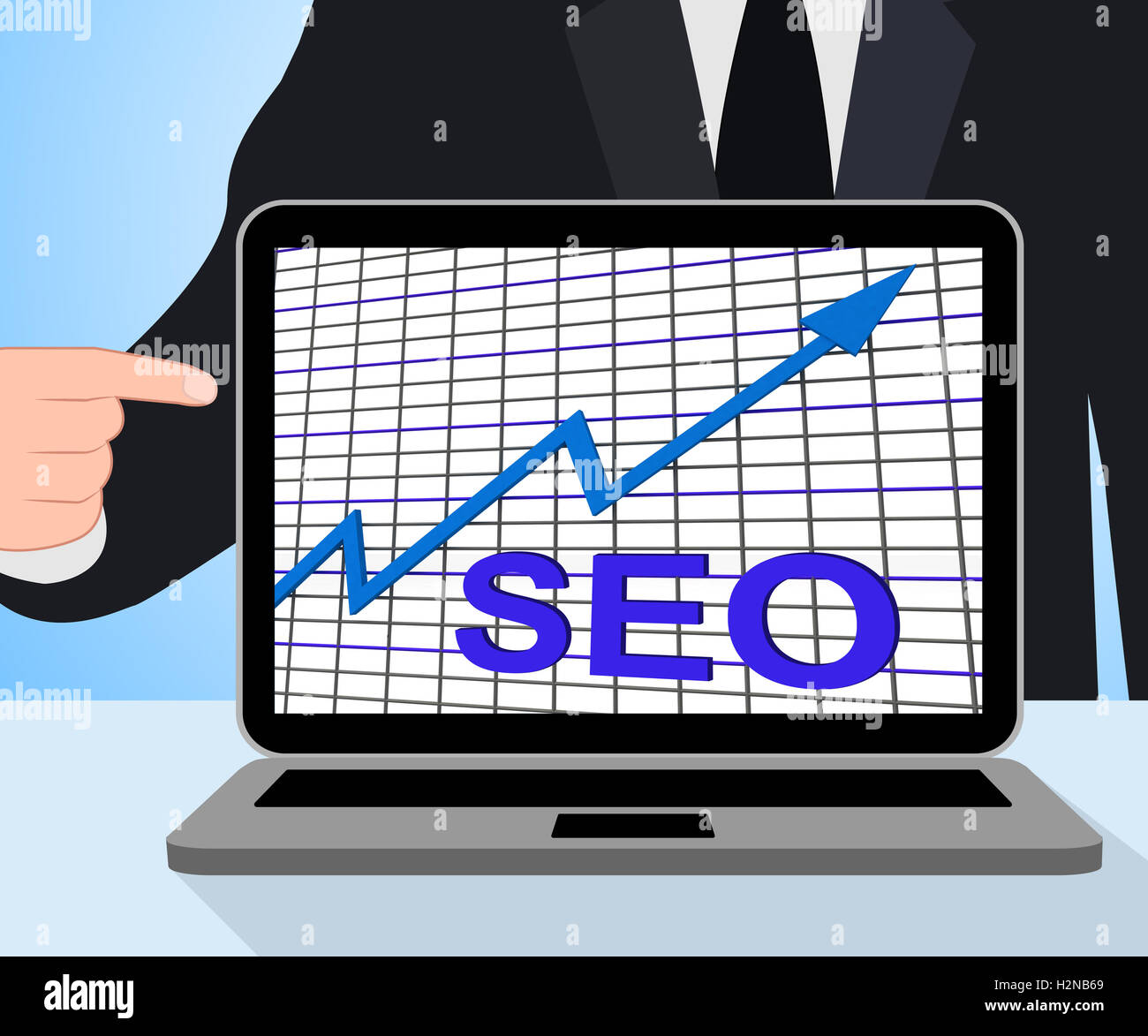 SEO Chart Graph Displaying Increasing Search Engine Optimization Stock ...