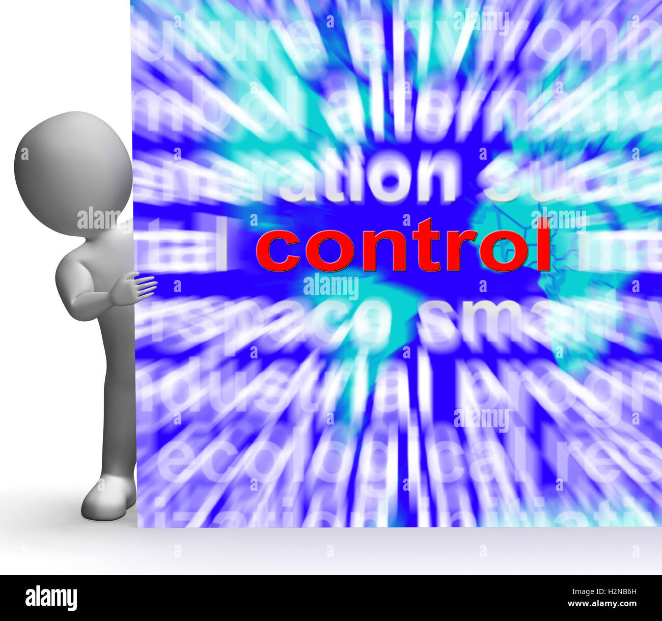 Control Word Map Sign Showing Command Power Authority Stock Photo - Alamy