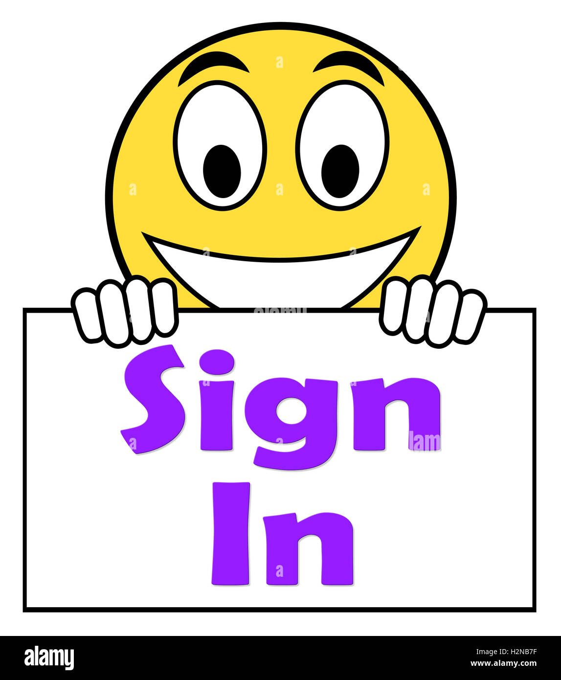 Sign In Sign Showing Log On Online Stock Photo - Alamy