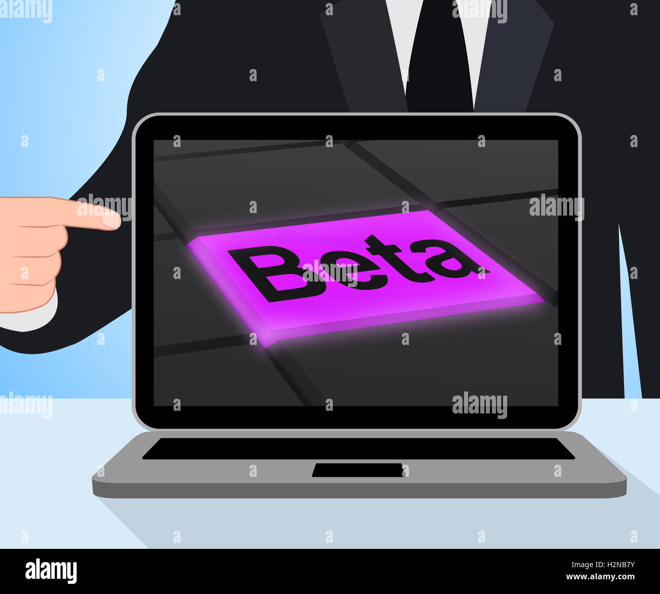 Beta Button Displaying Development Or Demo Version Stock Photo - Alamy