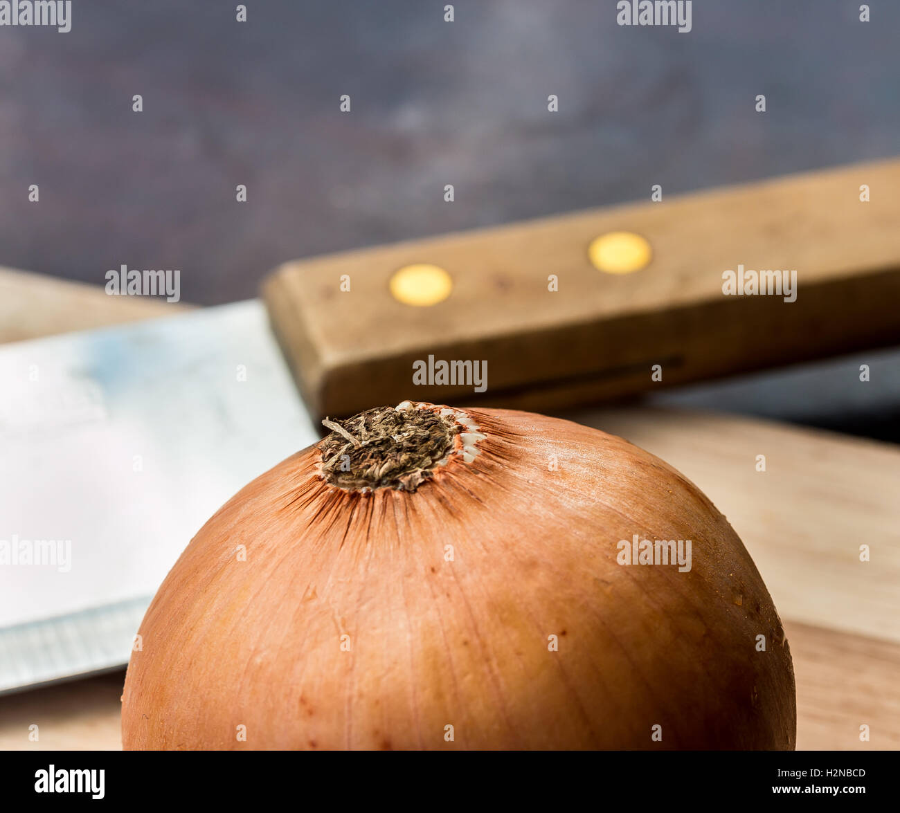 Chopped Onion Showing Cook Book And Vegetable Stock Photo - Alamy
