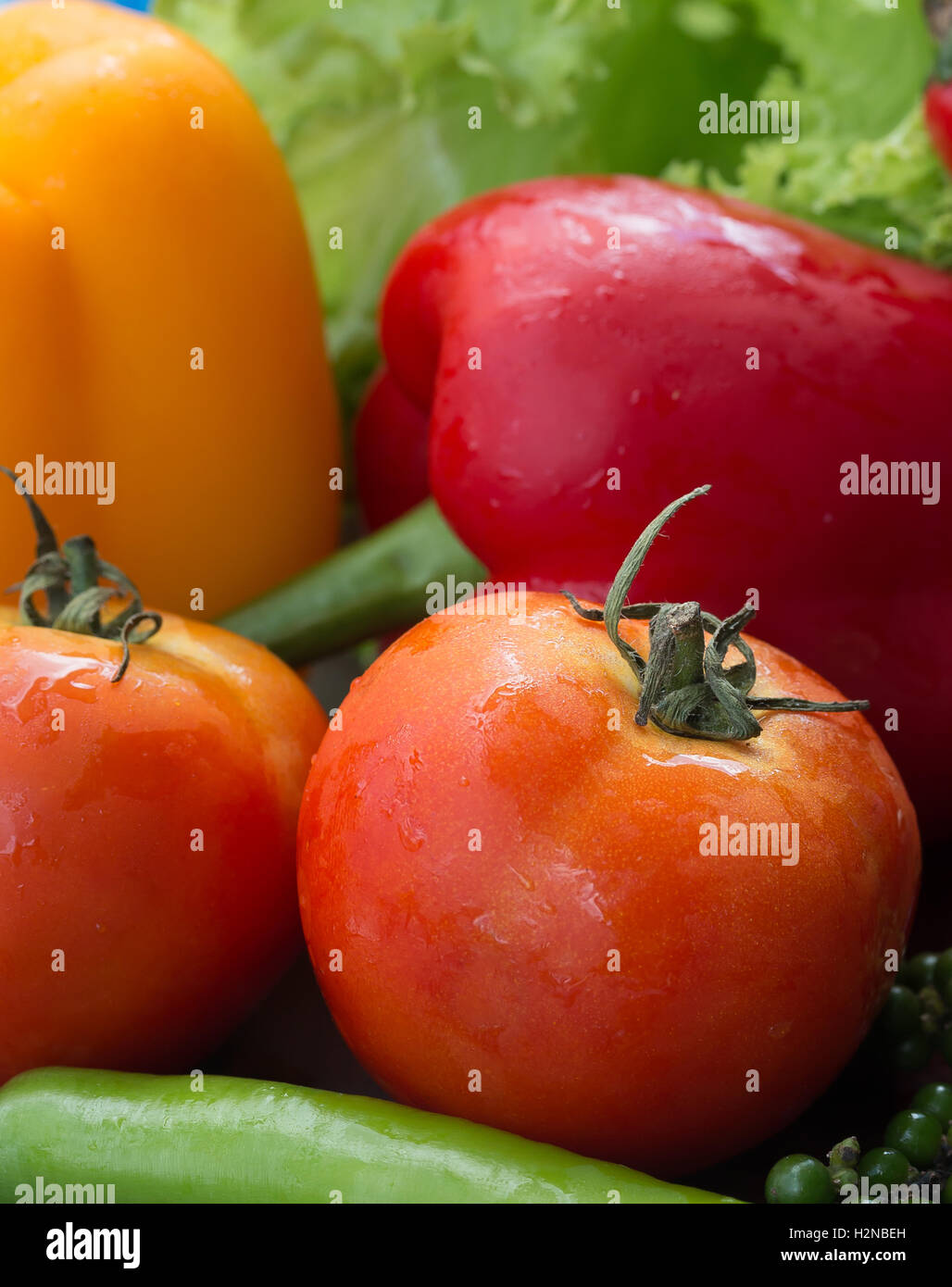 Bell Peppers Indicating Bell-Pepper Ingredients And Ripe Stock Photo ...