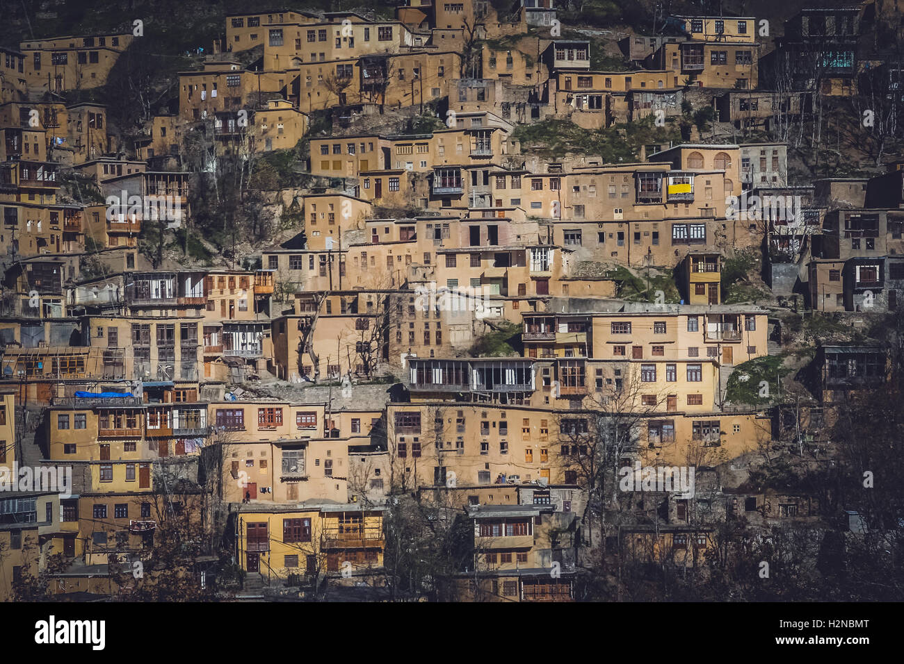 Mountain village Masuleh in northern part of Iran Stock Photo - Alamy
