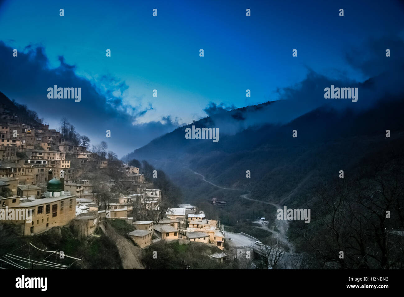Mountain village Masuleh in northern part of Iran Stock Photo - Alamy