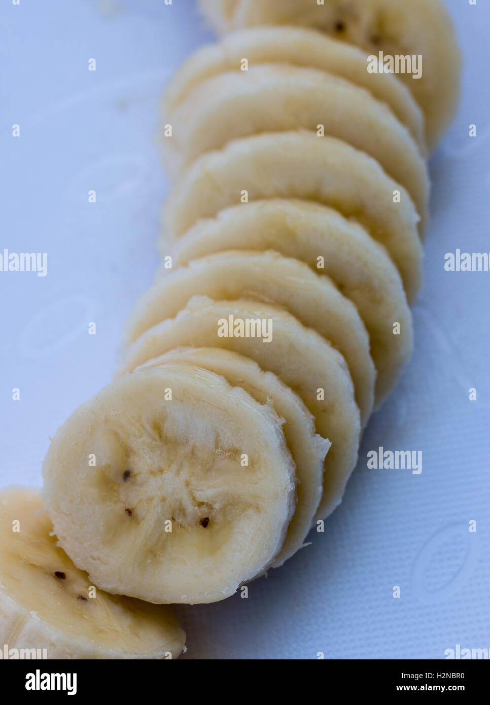 Chopped Banana Indicating Ripe Fruit And Fresh Stock Photo - Alamy